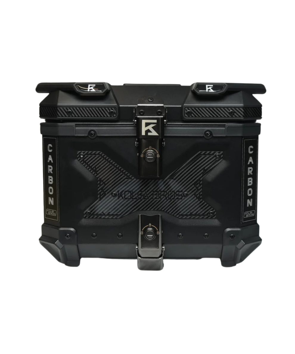 Buy Kolga Bros Aluminium Alloy Carbon Moto Trunk 36L Top Box - Black ...