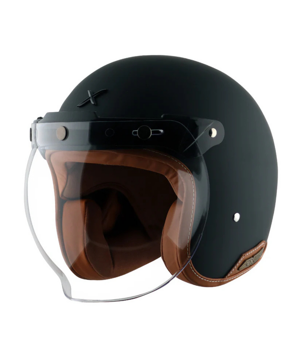 Buy AXOR Retro Jet Helmet - Dull Black – Bikester Global