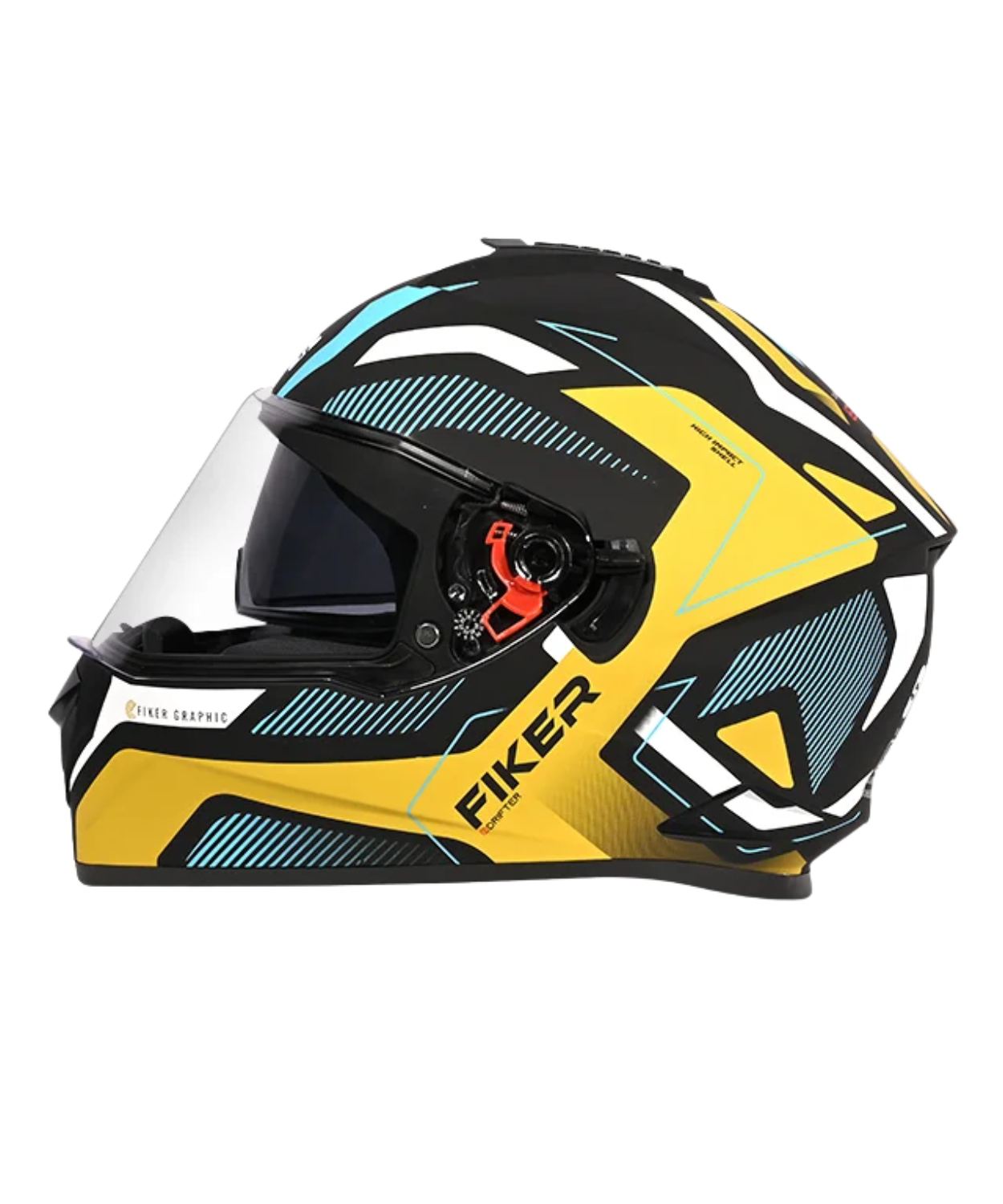 Buy Studds Drifter D5 Fiker Decor Graphics Helmet - Matt Black Golden ...