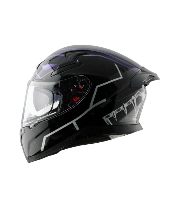 Buy Axor Apex Marvel Black Panther Helmet - Gloss Black Purple ...