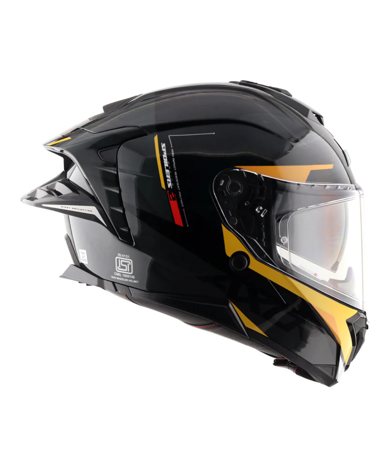 Buy Axor Brutale Kryptic Dual Spoiler Helmet - Black Yellow – Bikester ...