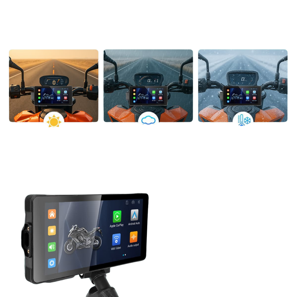 Buy Simtac M10D Motorcycle Navigation Screen 5.5 Inches with DVR Only ...