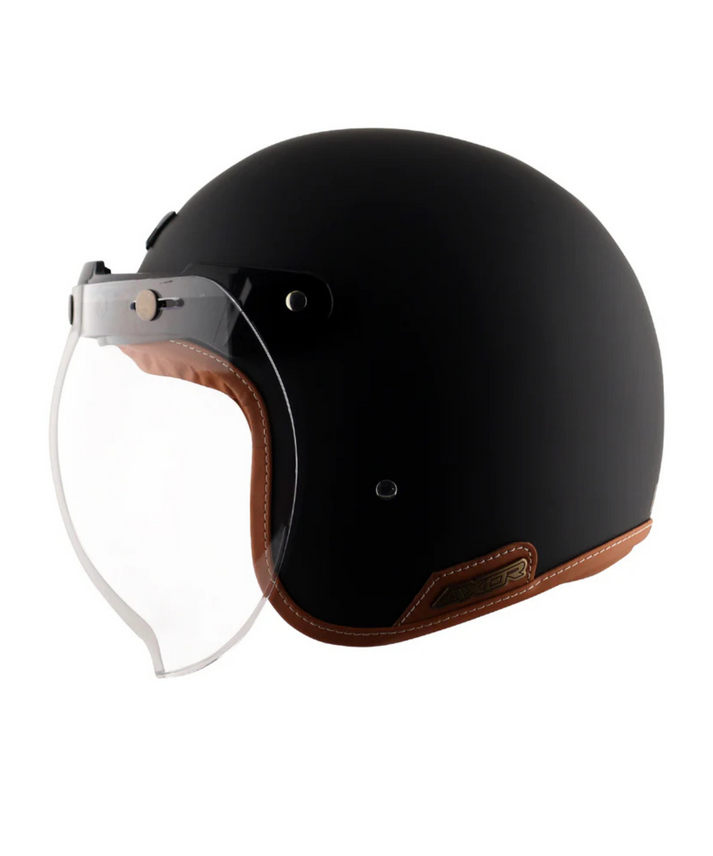 Buy AXOR Retro Jet Helmet - Dull Black – Bikester Global