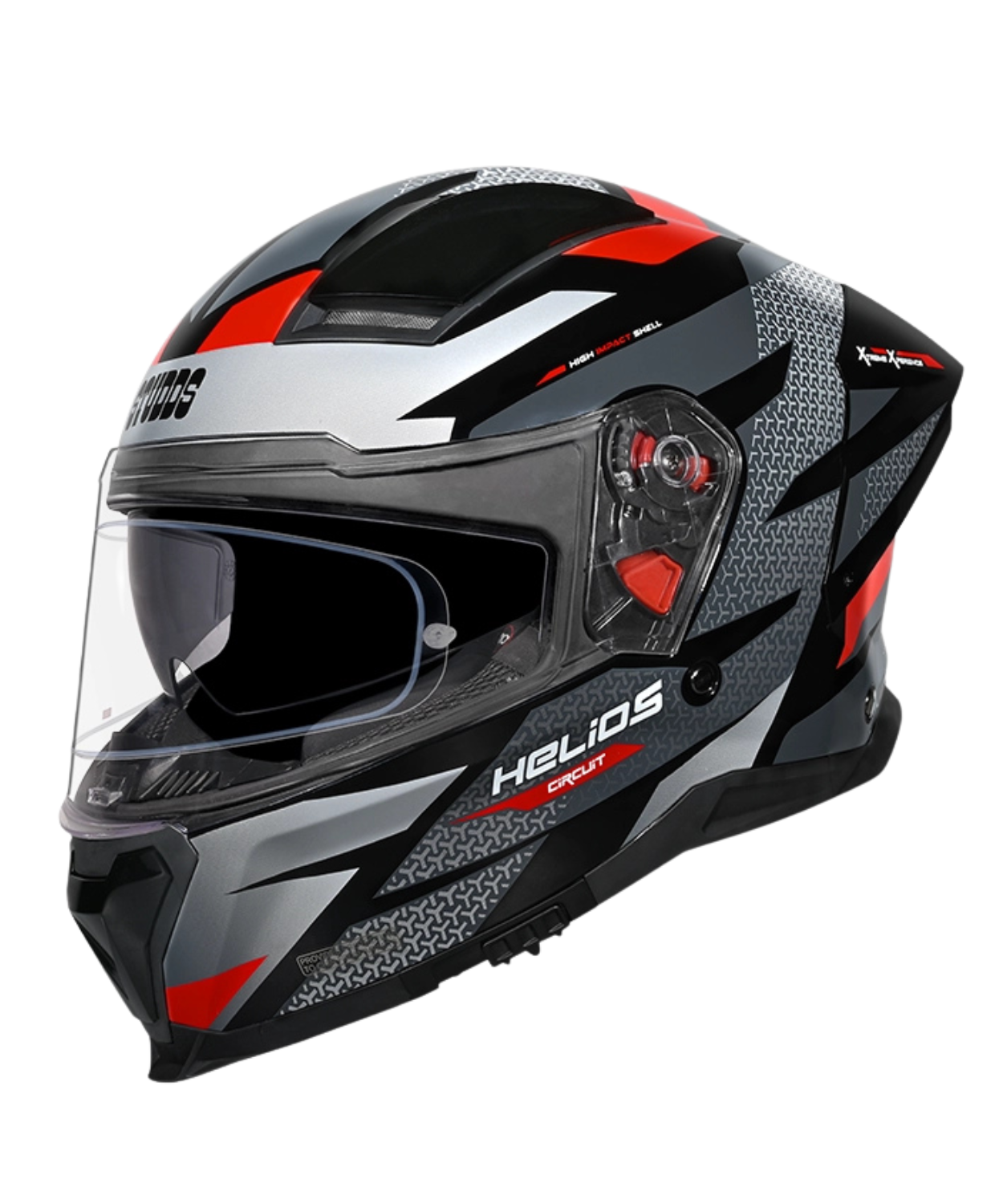 Buy Studds Helios D2 Circuit Decor Graphics Helmet - Gloss Black Red N2 ...