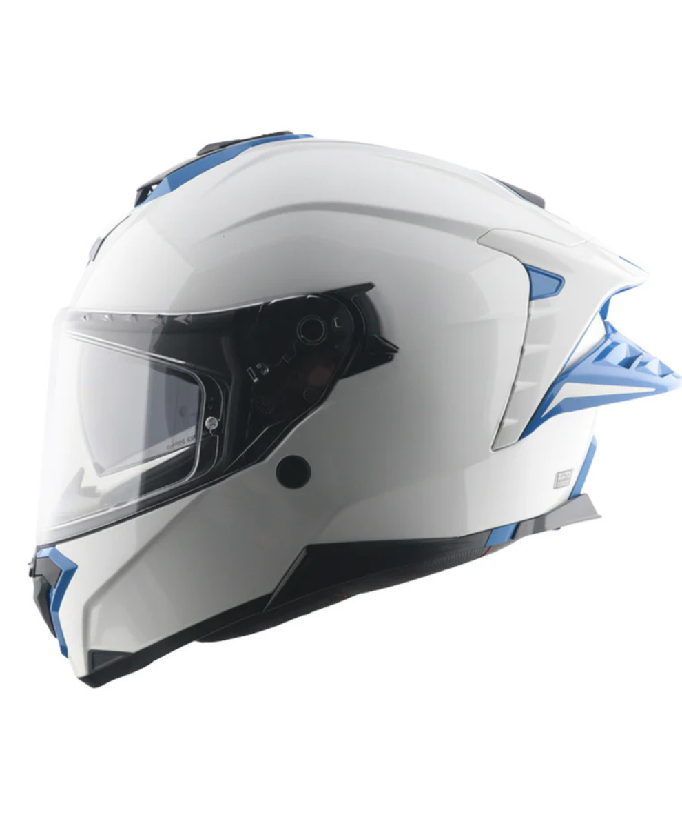 Buy Axor Brutale Corsa Dual Spoiler Helmet - Gloss White Blue ...