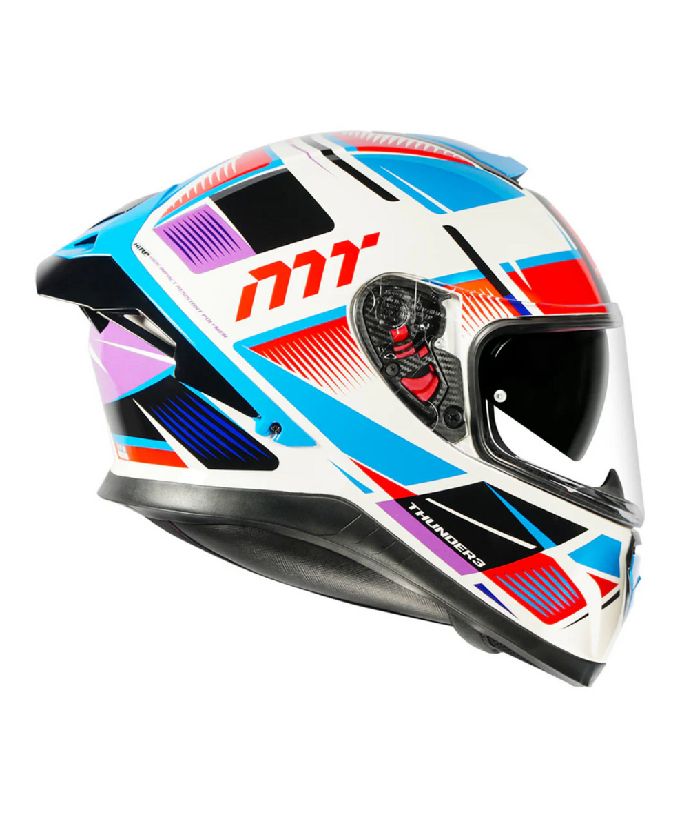 Buy MT Thunder3 Pro Synthex Helmet - Gloss White Blue – Bikester Global