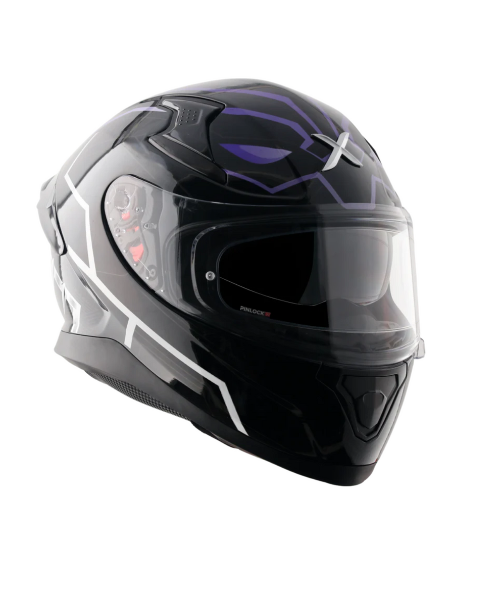 Buy Axor Apex Marvel Black Panther Helmet - Gloss Black Purple ...