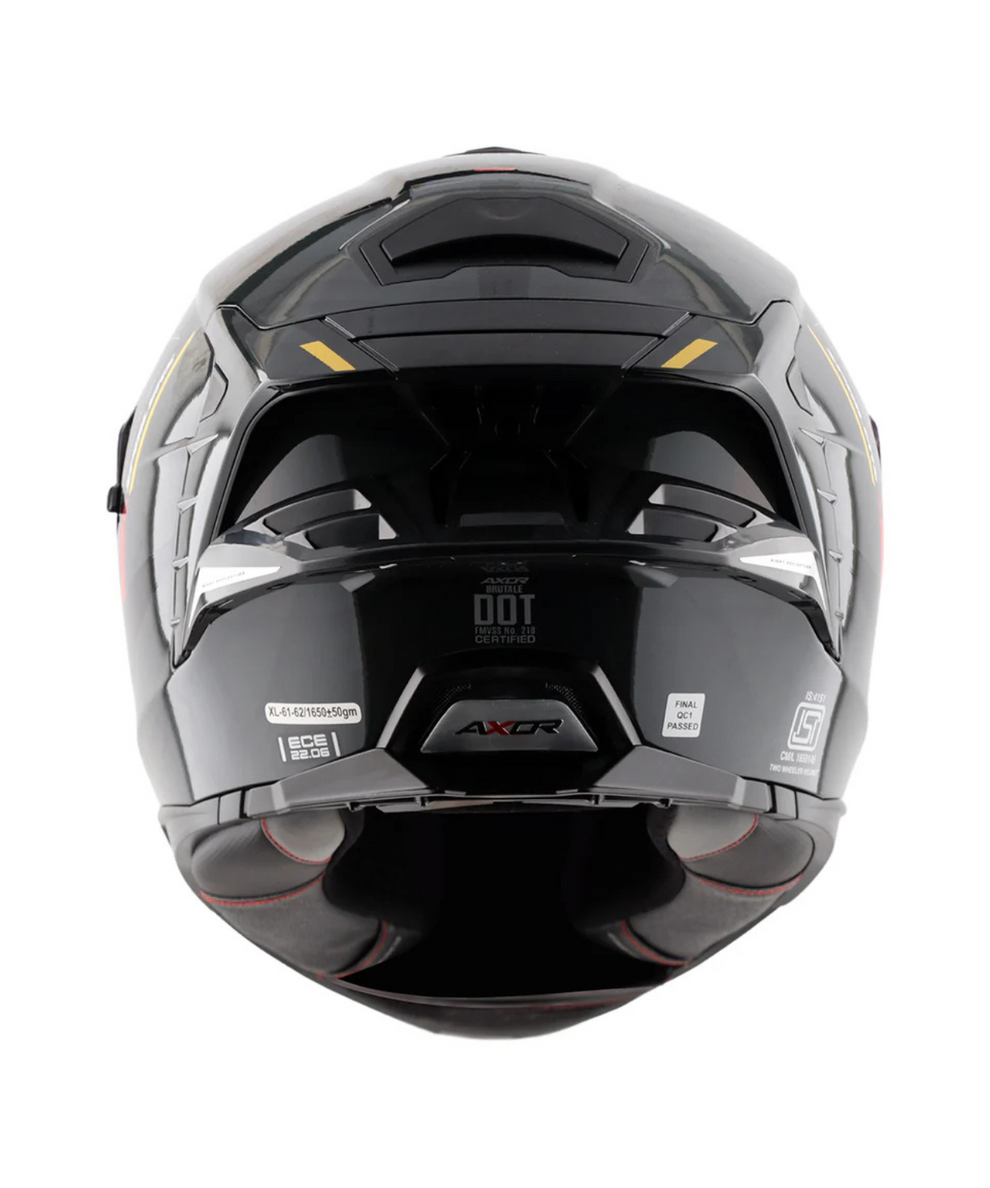Buy Axor Brutale Kryptic Dual Spoiler Helmet - Black Yellow – Bikester ...