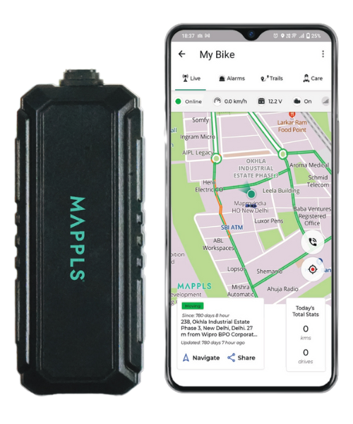 Buy Mappls LX31 GPS Bike Tracking System – Bikester Global