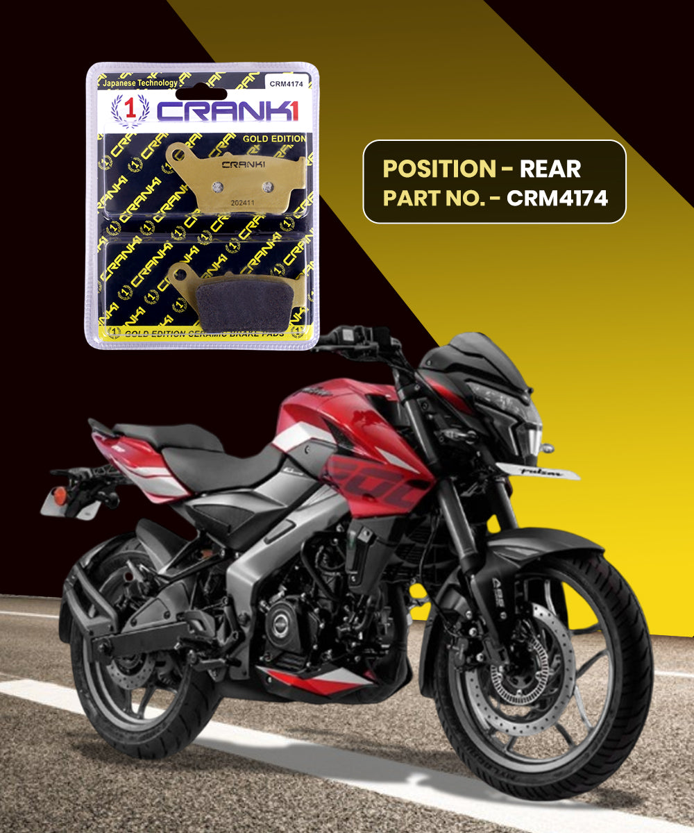Buy Crank1 Ceramic Brake Pads for Bajaj Pulsar NS 200 USD Forks / Dual ...