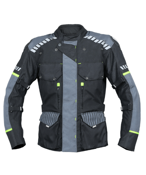 BBG Adventure Riding Jacket - With Chest Guard - Grey – Bikester Global
